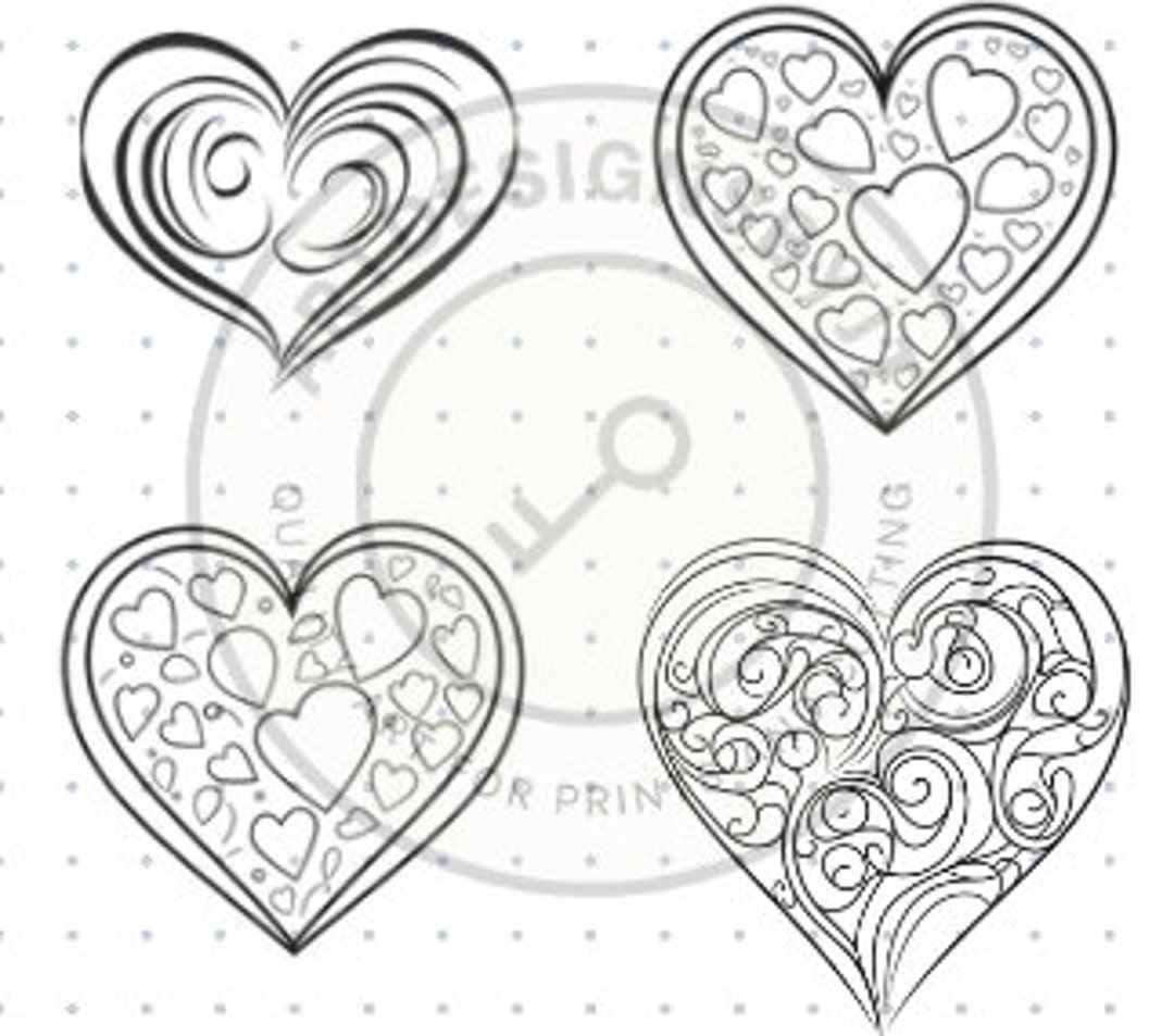 Heart SVG Bundle of 4 - Etsy