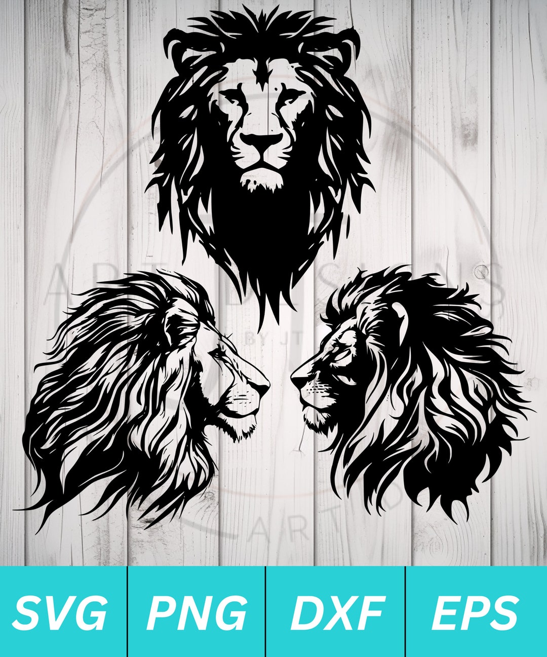 Lion Head SVG for Cricut Silhouette Etc. SVG PNG Dxf Eps Files Included ...