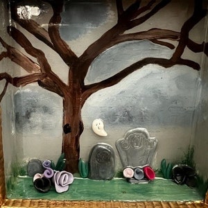 Shadow Box Spooky Graveyard - Etsy