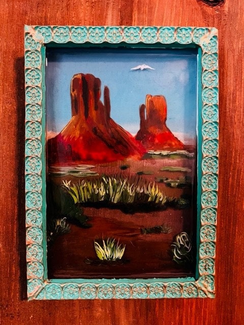 Wood Wall Shadow Box Desert Landscape - Etsy