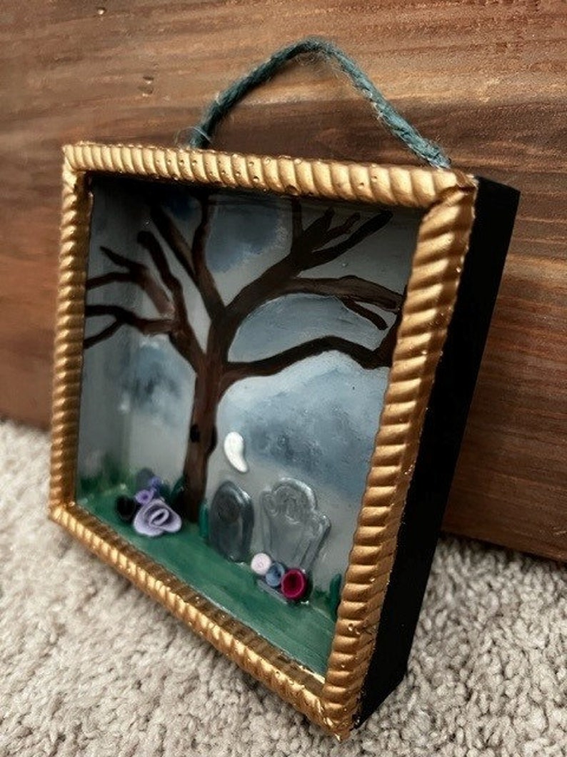 Shadow Box Spooky Graveyard - Etsy