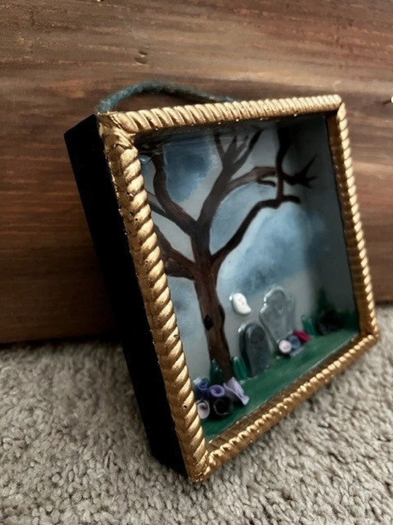 Shadow Box Spooky Graveyard - Etsy