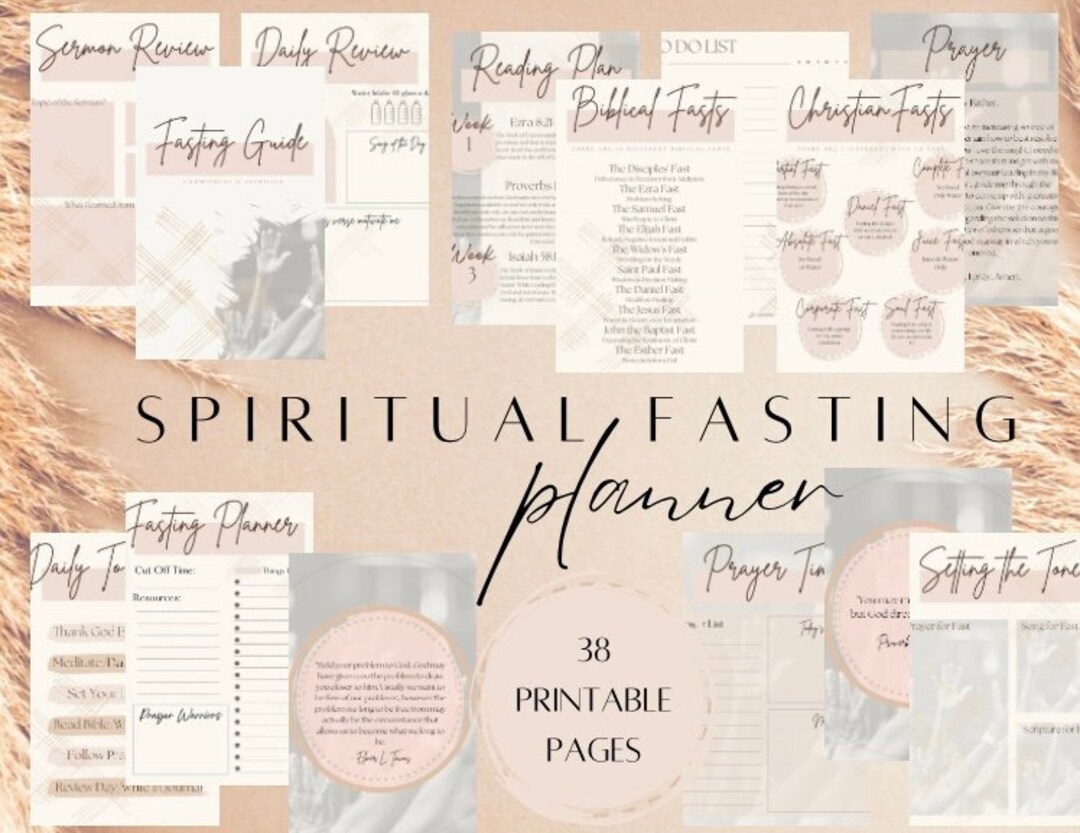 Spiritual Fast Printable Planner the Ezra Fast Organized Fasting CANVA ...