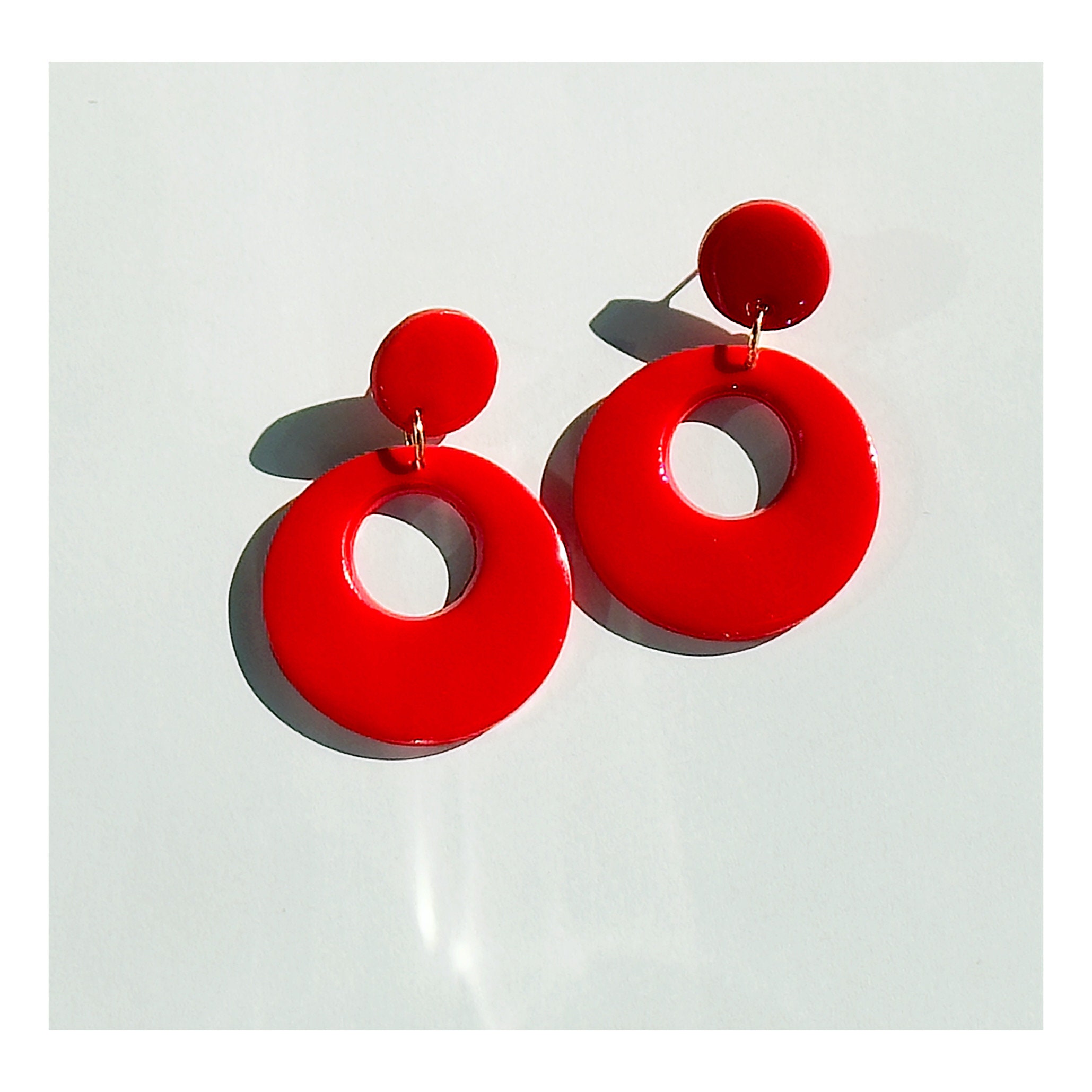 Cherry Red Earrings - Etsy