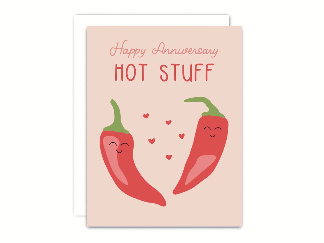 Happy Anniversary Hot Stuff Greeting Card - Etsy