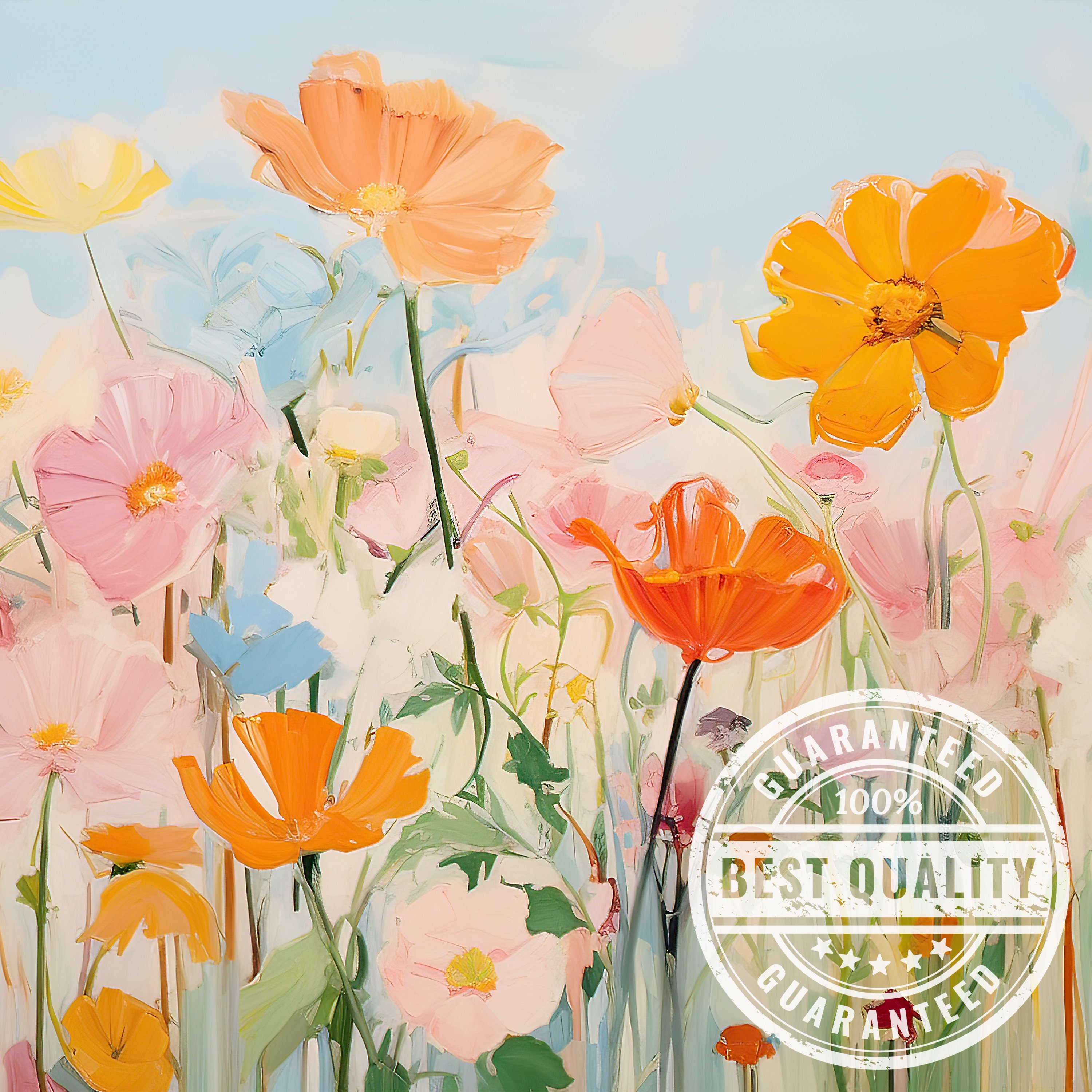 Whimsical Garden Print Wild Flowers Field Above Crib Decor - Etsy