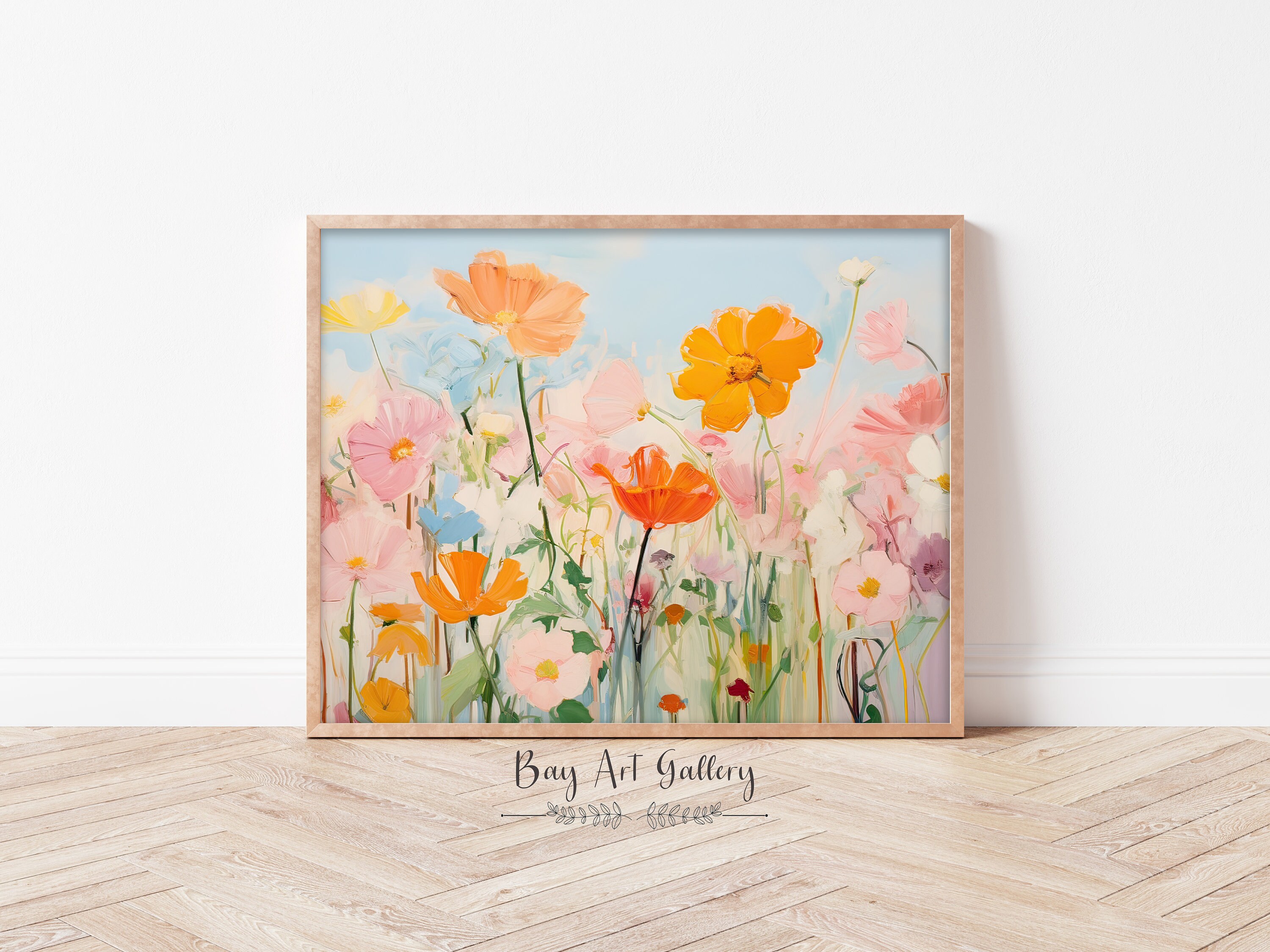 Whimsical Garden Print Wild Flowers Field Above Crib Decor - Etsy