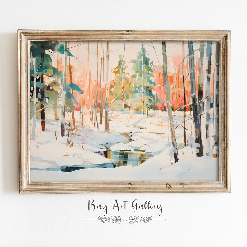Winter Painting - Etsy