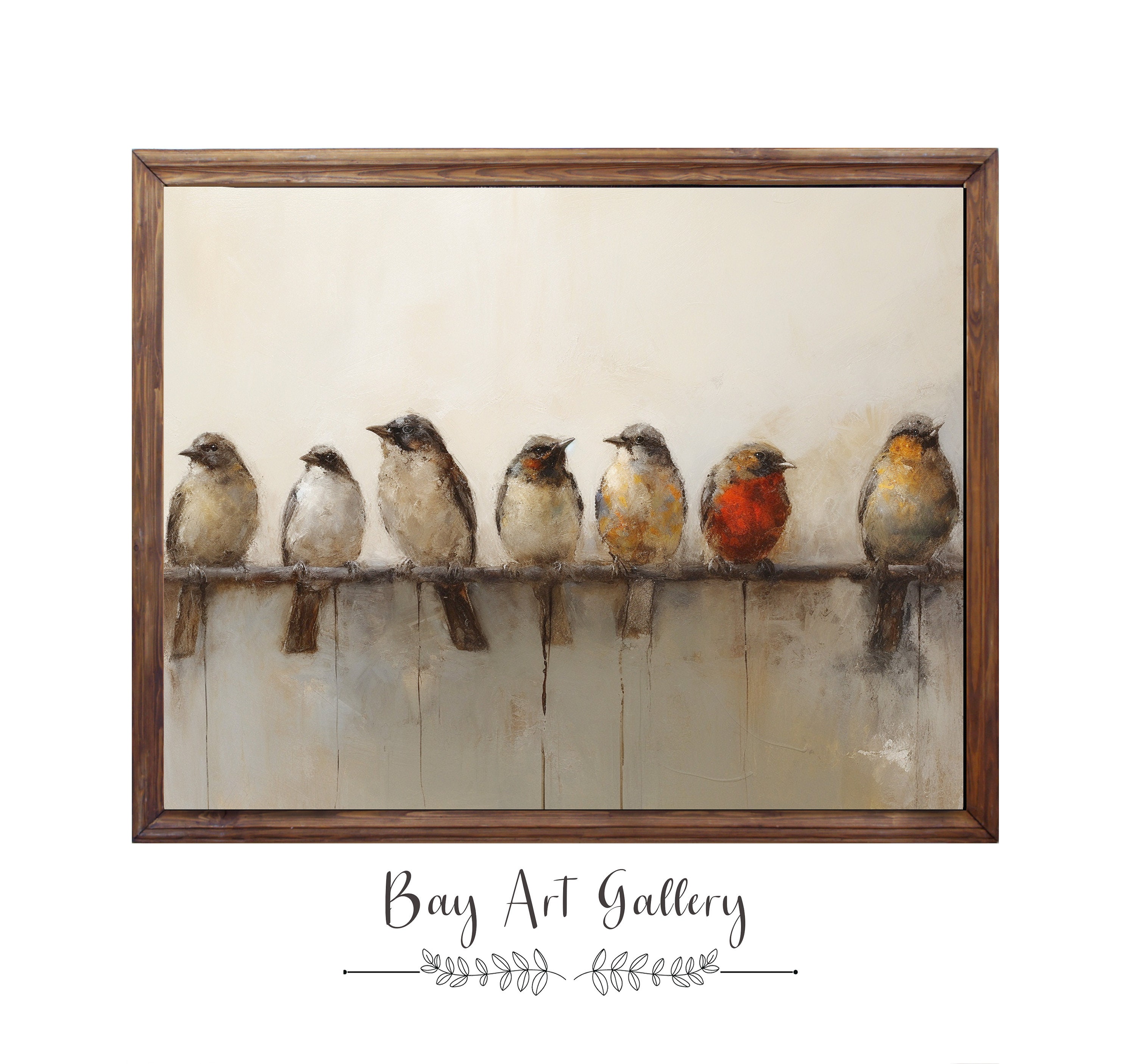 Birds on the Line Art Digital Download Modern Wall Decor - Etsy