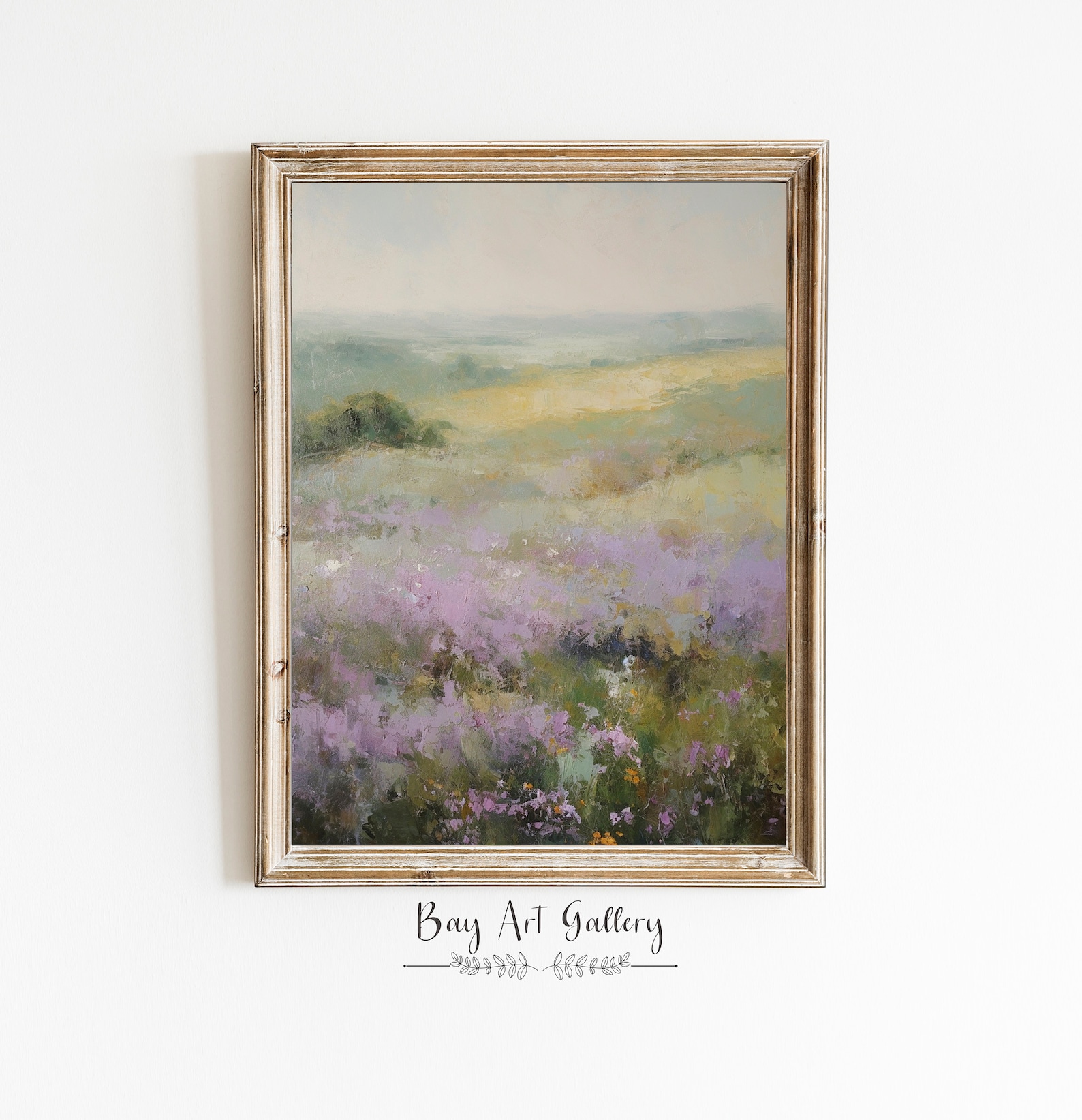 Lilac Wall Art Lilac Field Oil Painting Landscape - Etsy