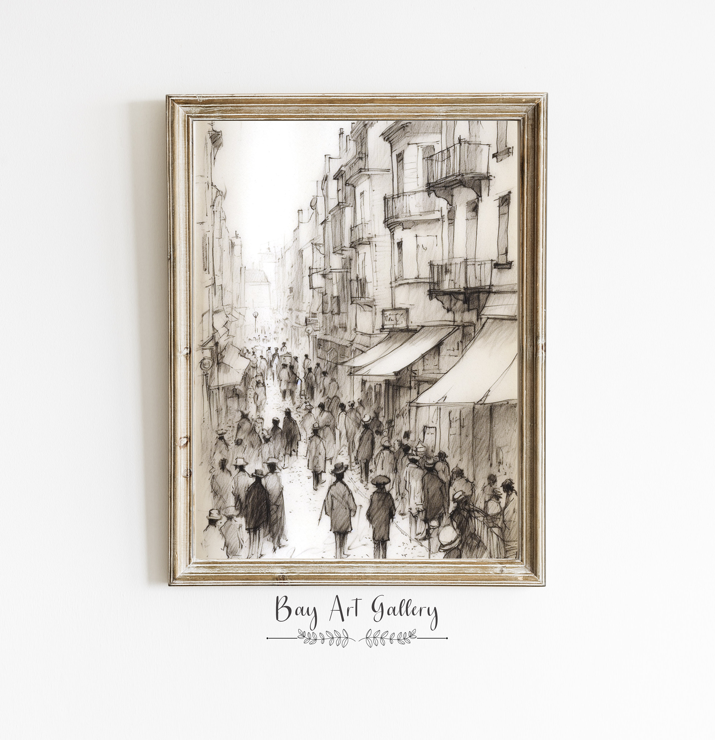 Vintage French Cityscape Painting Neutral Abstract Wall Art - Etsy