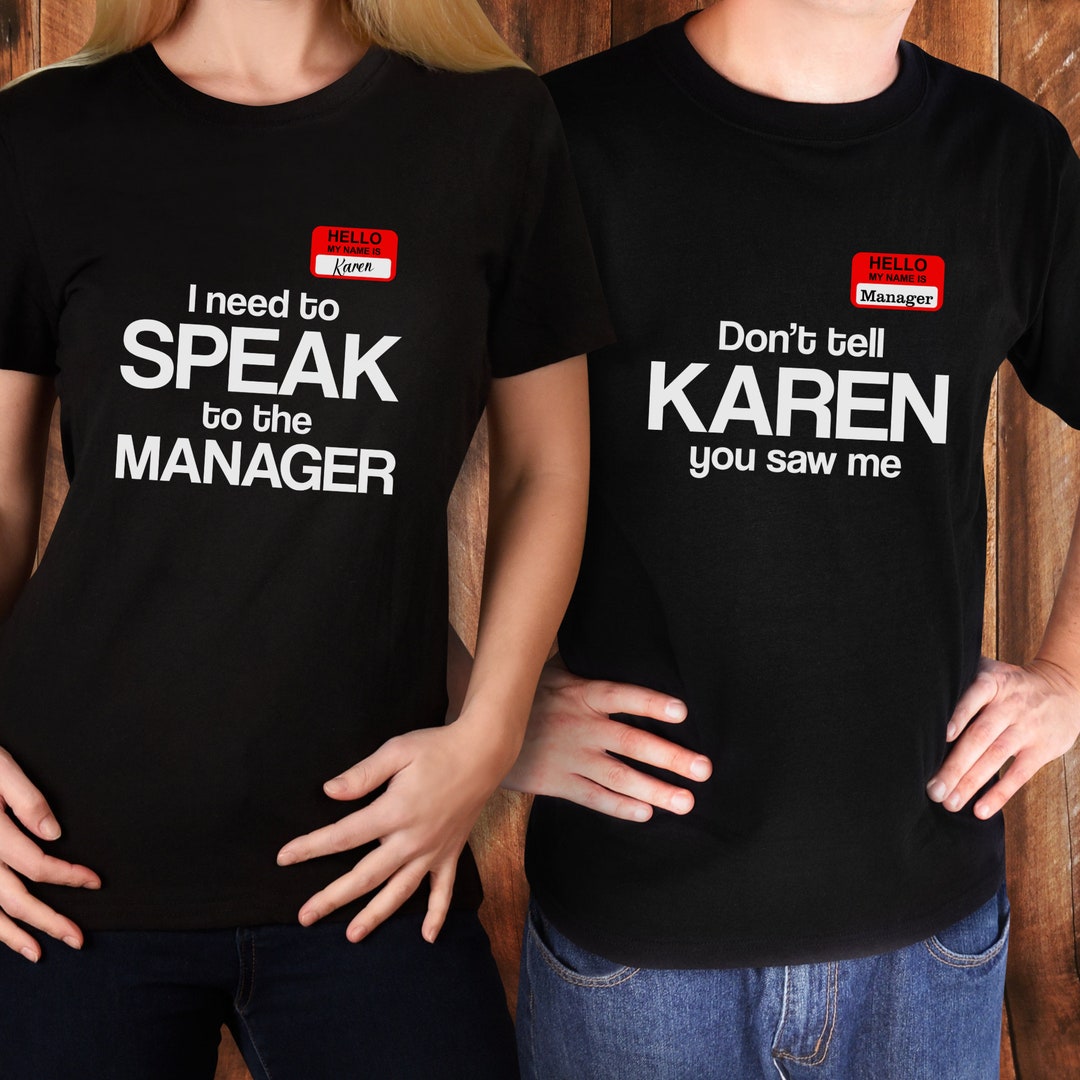 Karen and Manager Couples Shirt Halloween Costumes Shirt - Etsy