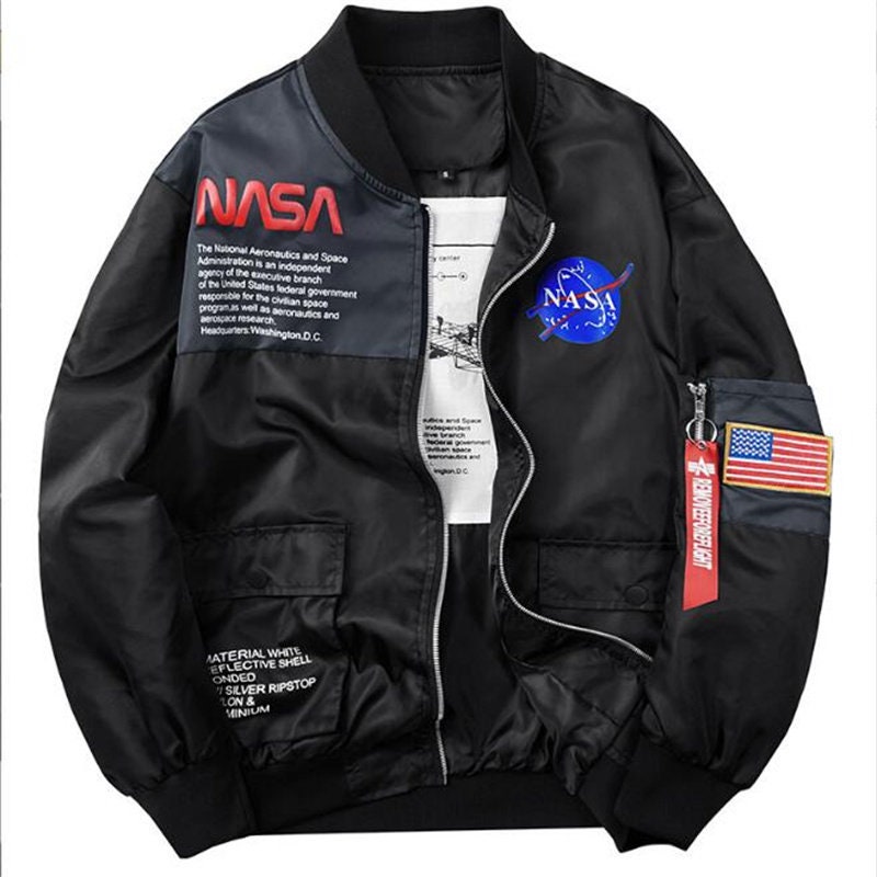 NASA Bomber Space Jacket Zip Up - Etsy