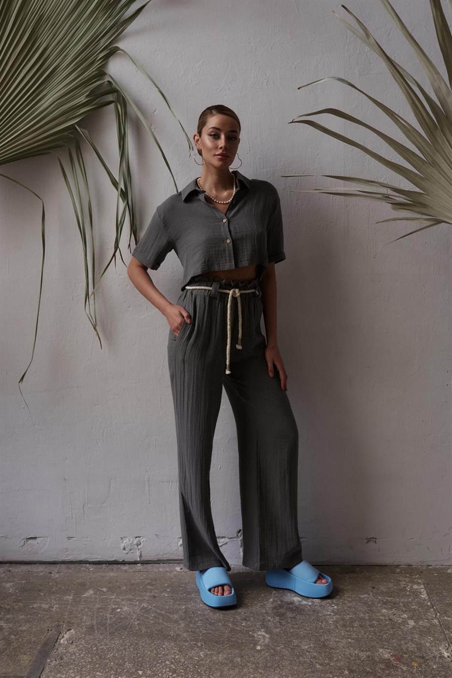 Linen Matching Set,linen Two Piece Set,linen Short Sleeve Shirt,linen ...