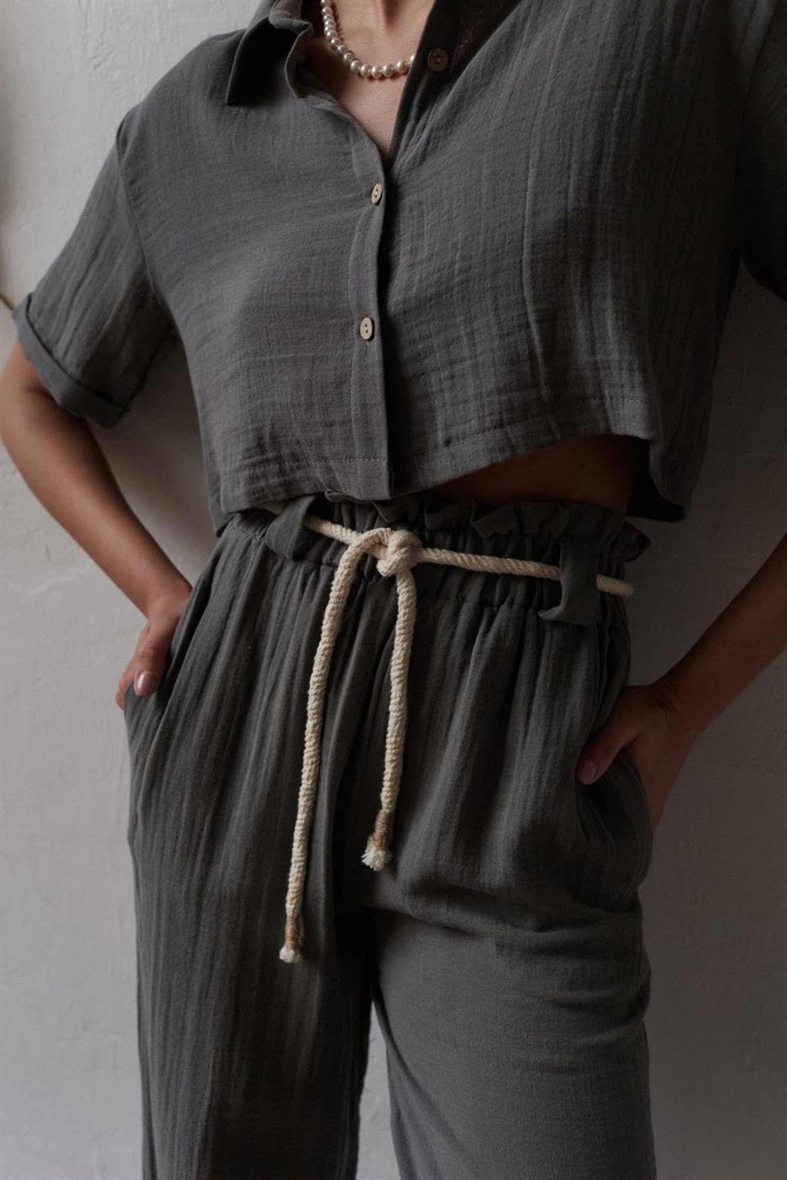Linen Matching Set,linen Two Piece Set,linen Short Sleeve Shirt,linen ...