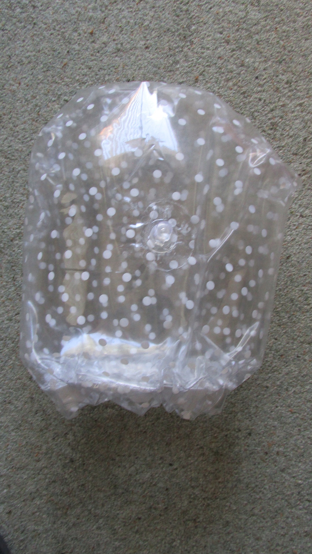 INFLATABLE HOOD Pvc U Like Material Hood Glass Clear Polka Dot Plastic ...