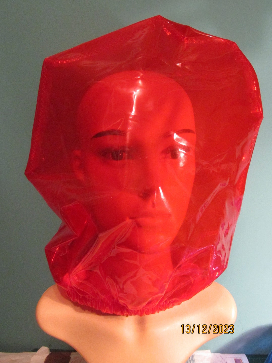 PVC Hood RED Glass Clear Plastic PVC Clear Out Sale Reduced for Dec23 ...