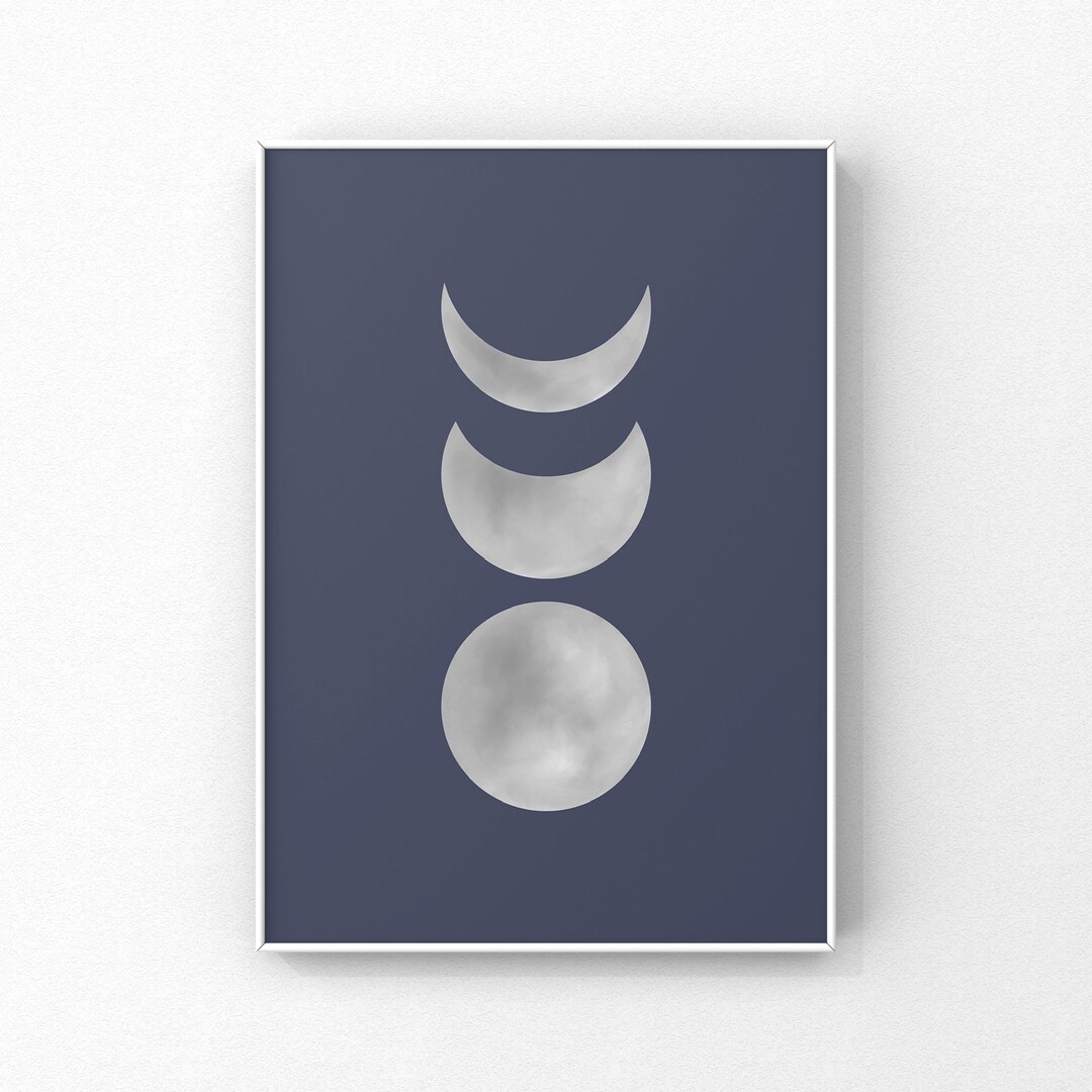 Minimalist Moon Phases Design Printable Art Digital Download - Etsy