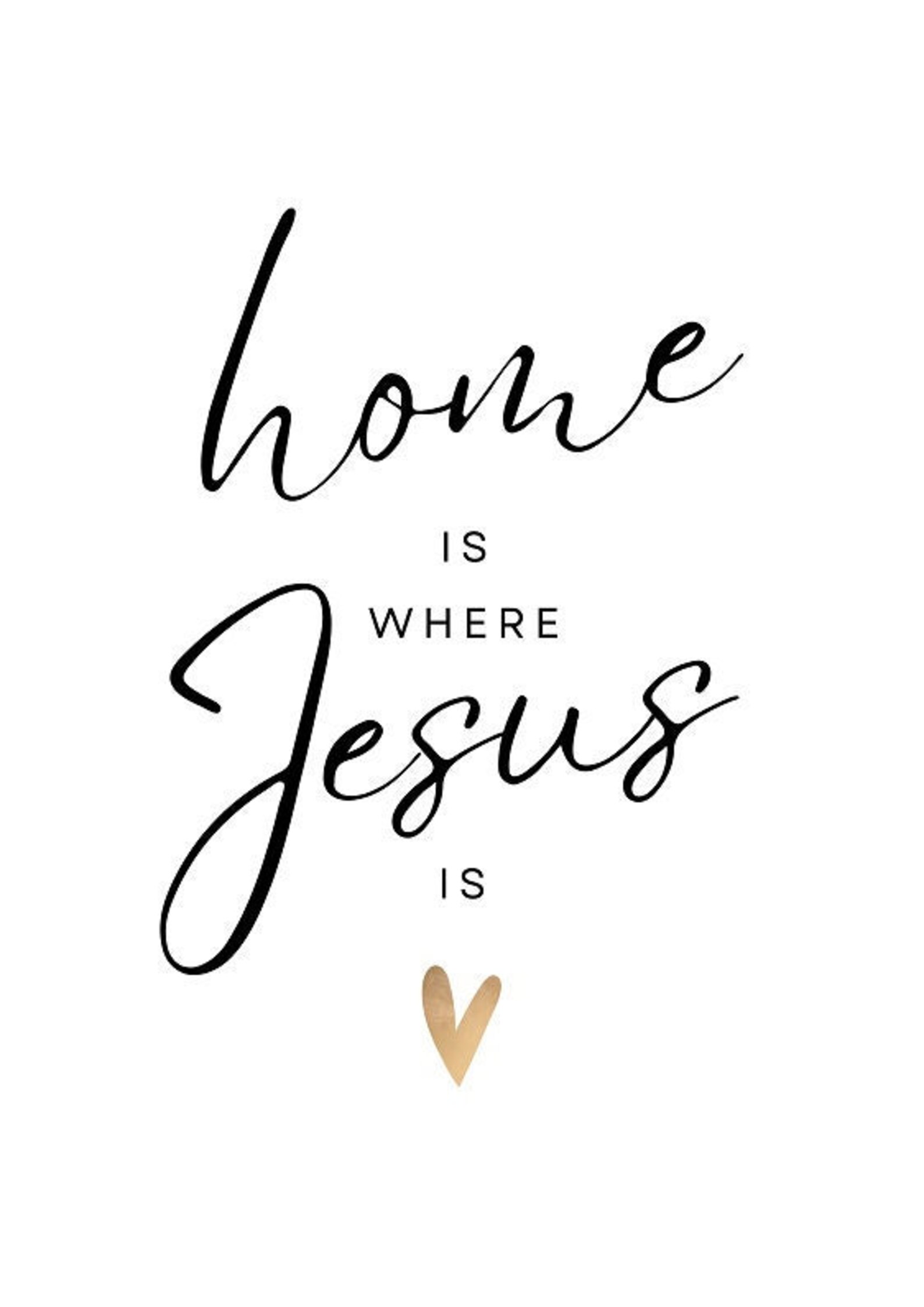 Home is Where Jesus is Digital Print, Downloadable, PRINTABLE, Wall Art ...