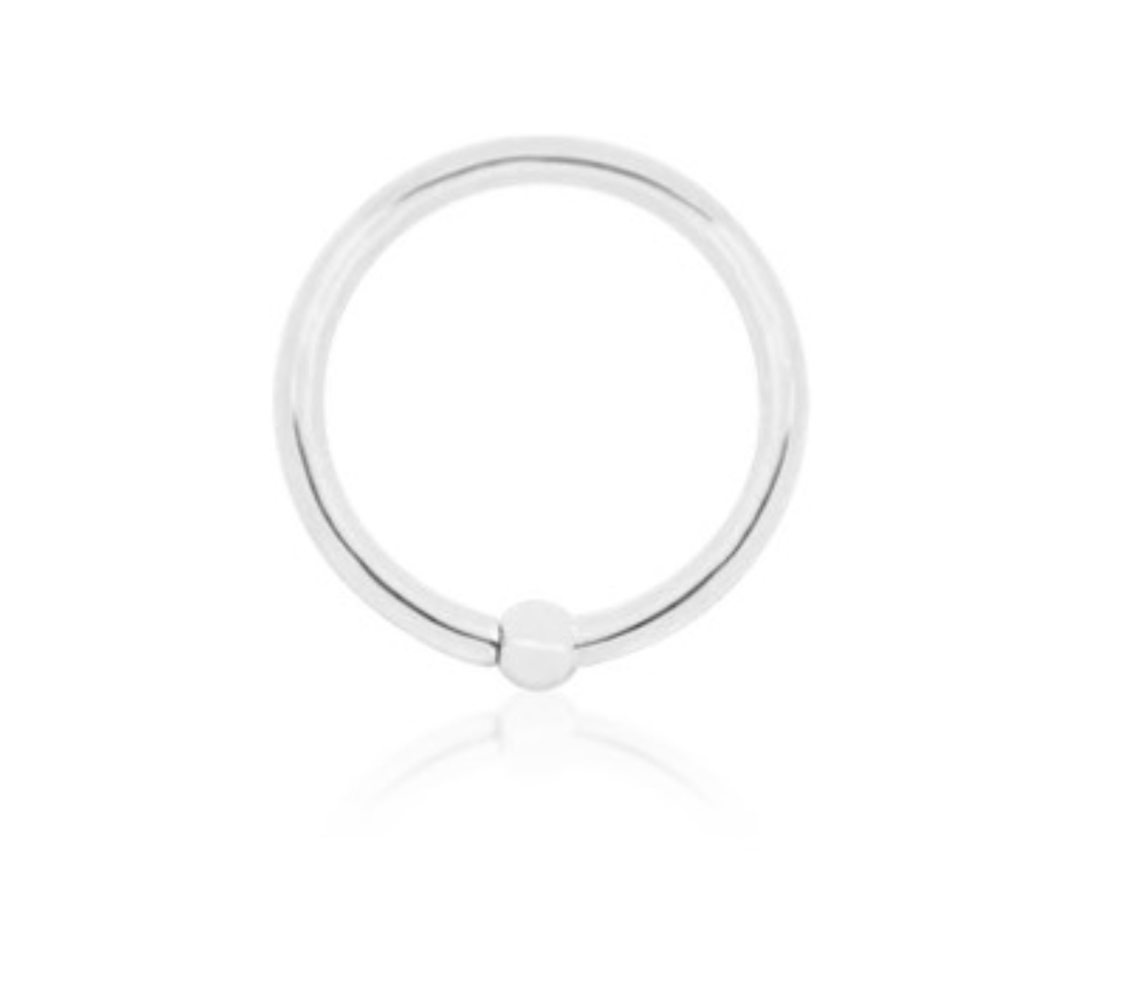 16g/1.2mm Solid 14k White Gold Fixed Bead Ring by Junipurr - Etsy