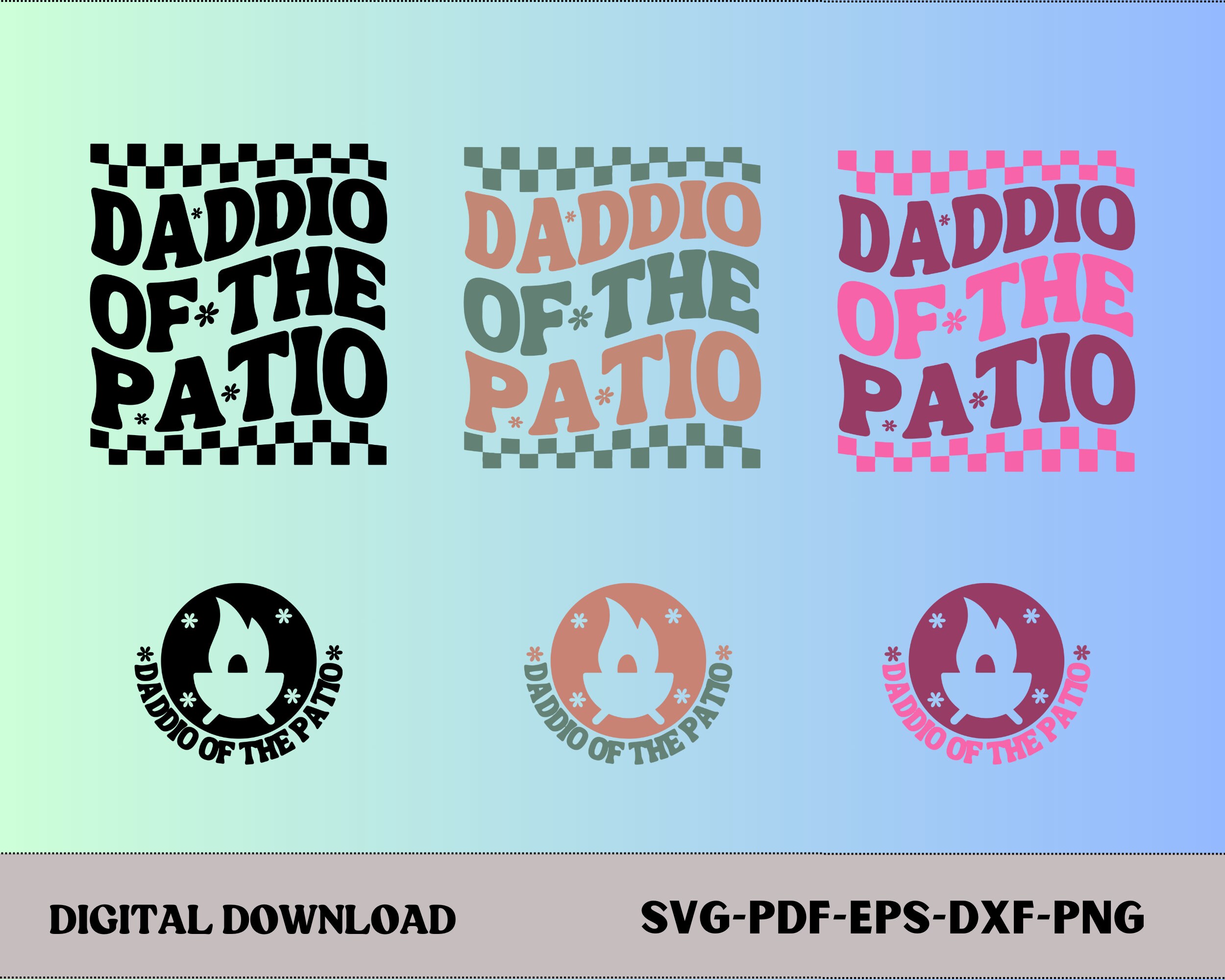 Daddio of the Patio Svg, Bbq Design Svg, Dad Humor Svg Png Pdf, Father ...