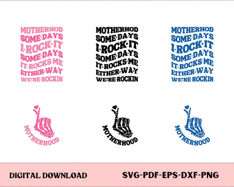 Motherhood Some Days I Rock It Svg, Some Days I Rock It Some Days It Rocks Me Svg, Mama Svg ...