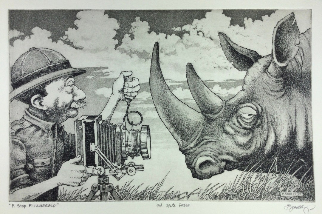 F. Stop Fitzgerald an Original Etching by Dale Bradley - Etsy