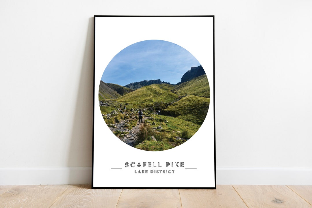 Scafell Pike Poster, Lake District National Park Poster, Lake District ...