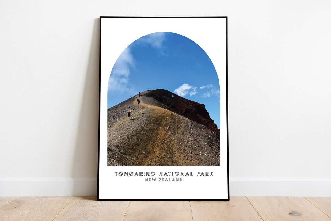 Digital Tongariro National Park Poster, Tongariro Print, New Zealand ...