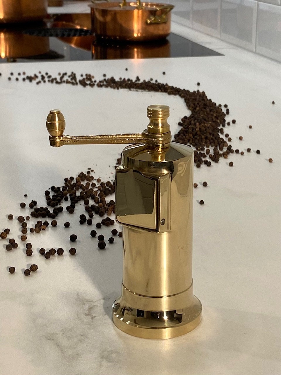Pepper Mill Made of Solid Brass, Handmade. Delivery Only to Europe! - Etsy