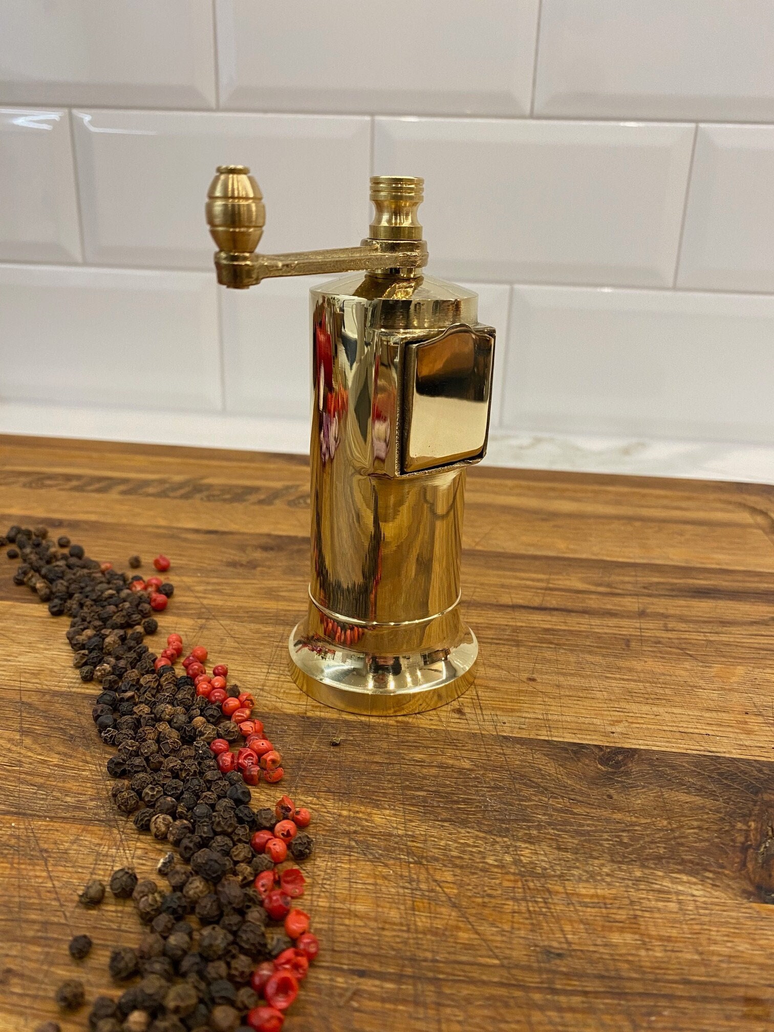 Pepper Mill Made of Solid Brass, Handmade. Delivery Only to Europe! - Etsy