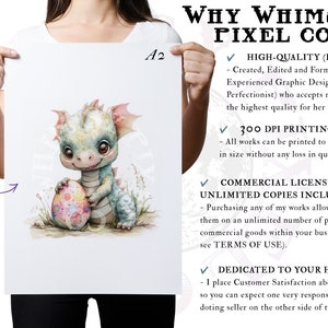 10 Baby Dragon Easter Watercolor Clipart Bundle Baby Dragons Clip Art ...