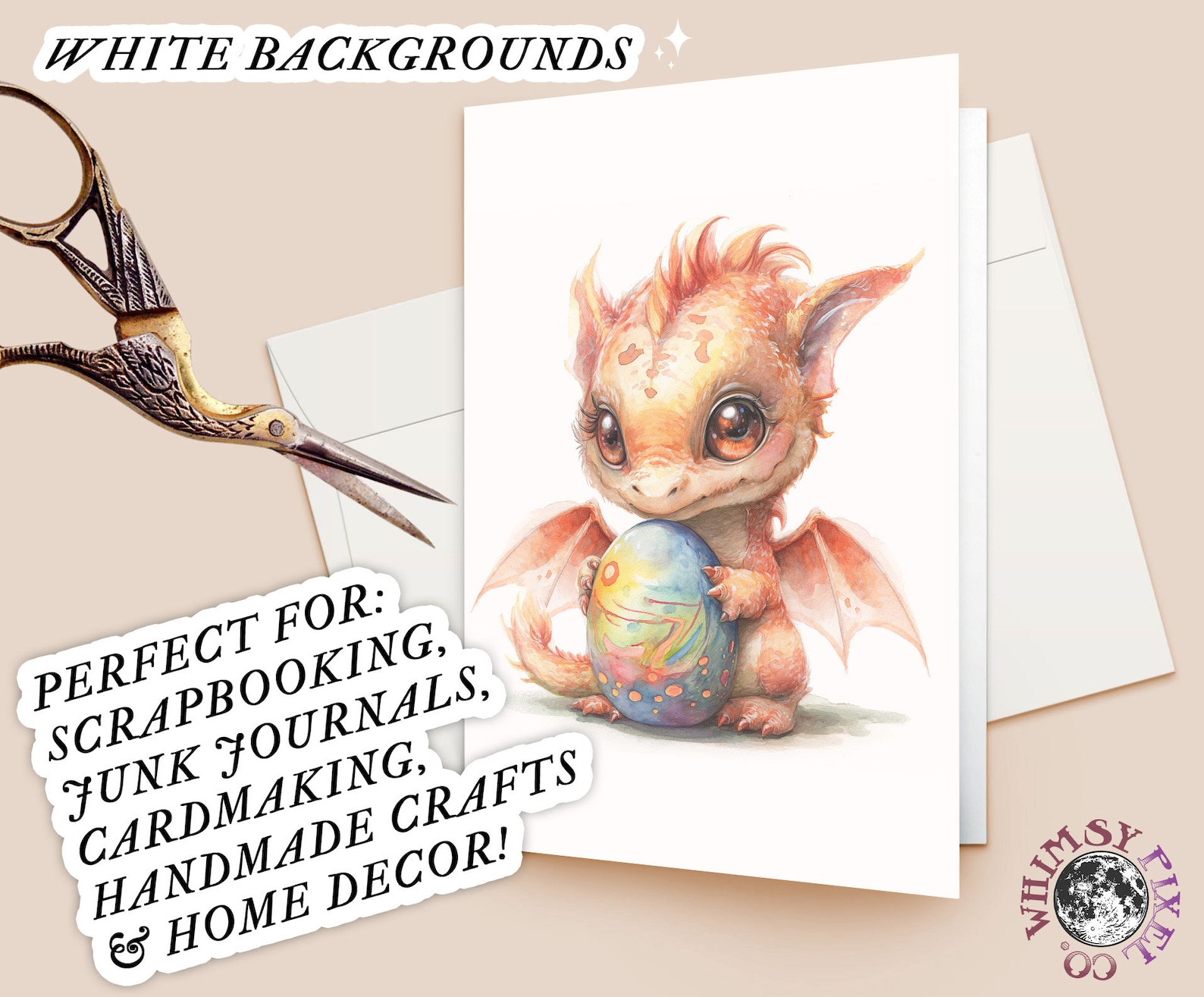 10 Baby Dragon Easter Watercolor Clipart Bundle Baby Dragons Clip Art ...