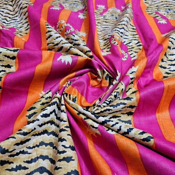 Orange Pink Fabric - Etsy