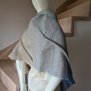 Unique Linen Handwoven Poncho 247 - Etsy