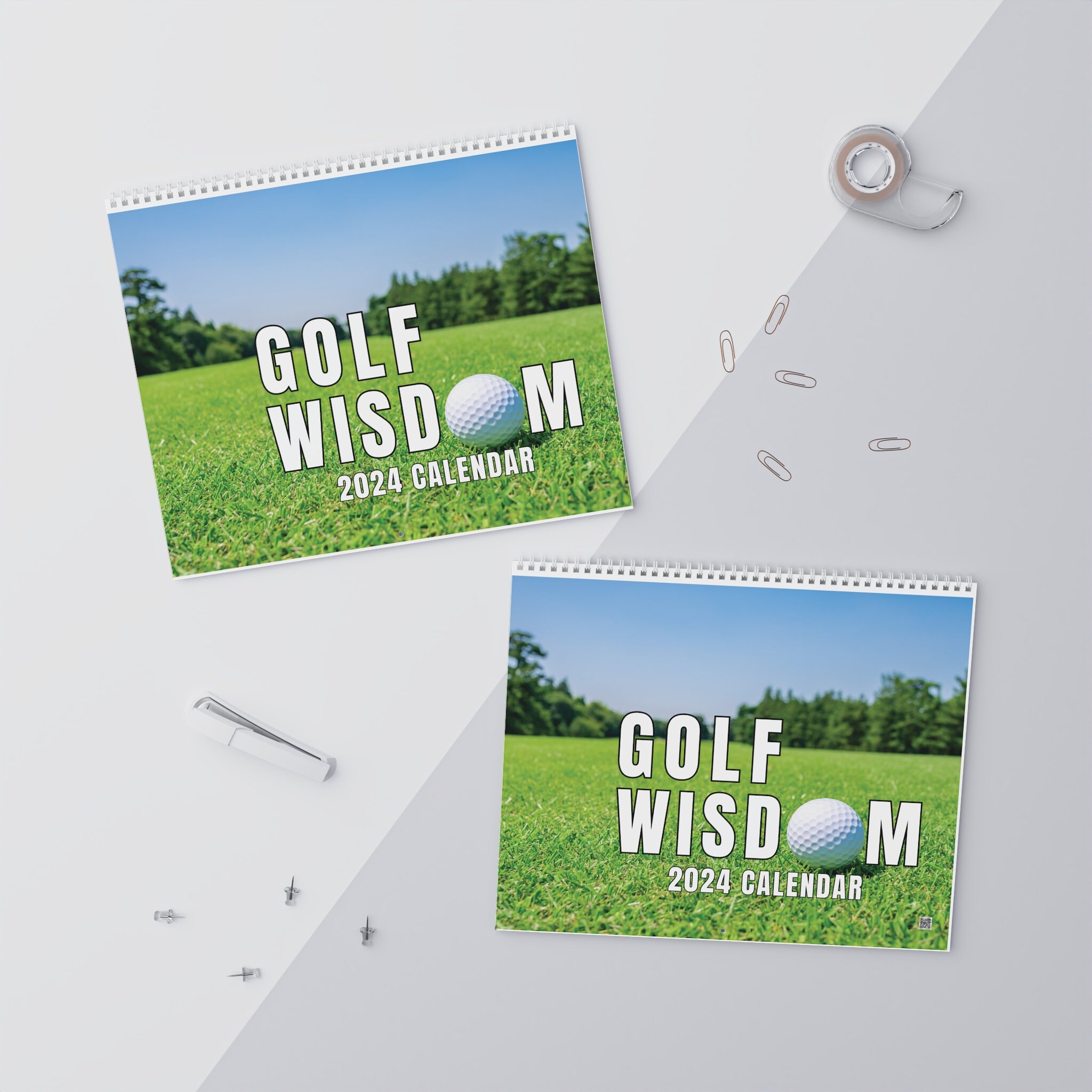 2024 Wall Calendar,golf Quotes Calendar,golf Wall Calendar,golfer Gift ...