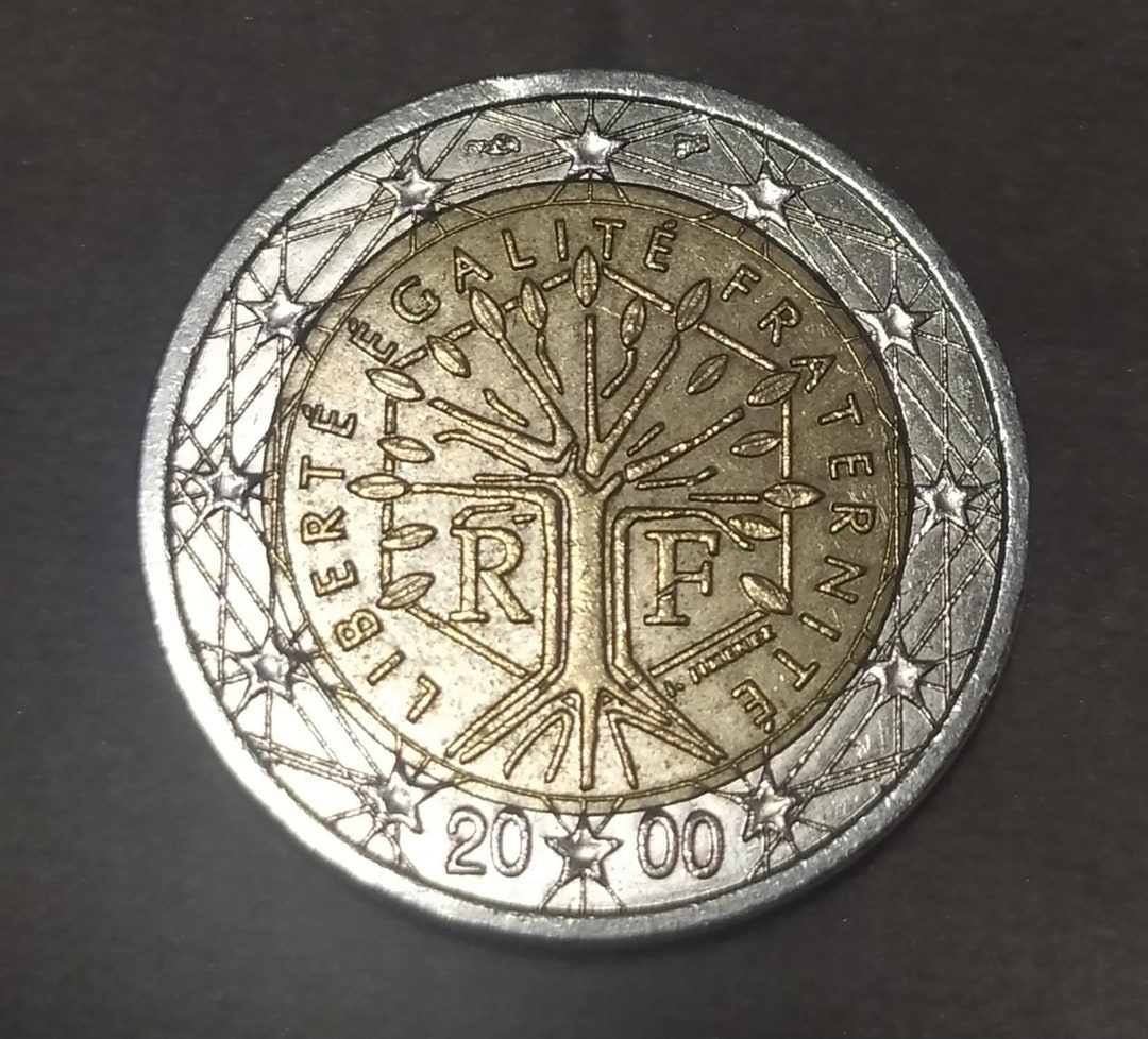 Coin 2 Euro France With Errors,vintage, Collecting - Etsy