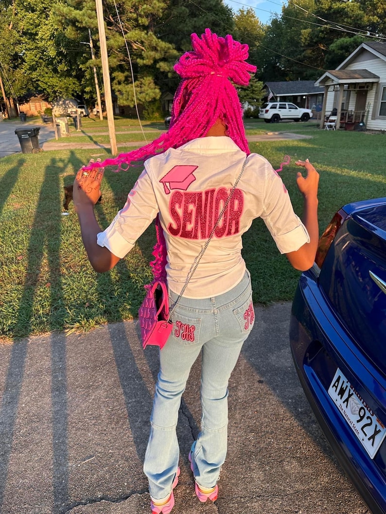 Custom Senior Graduation Jeans - Etsy