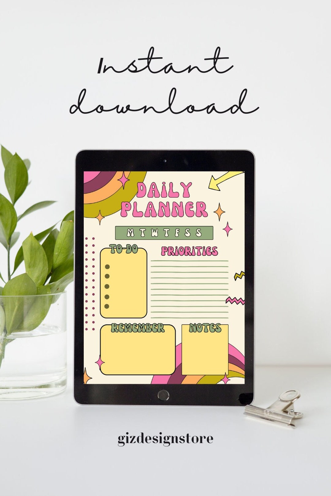 Daily Planner L Reusable Daily Planner L Digital Download L Printable ...
