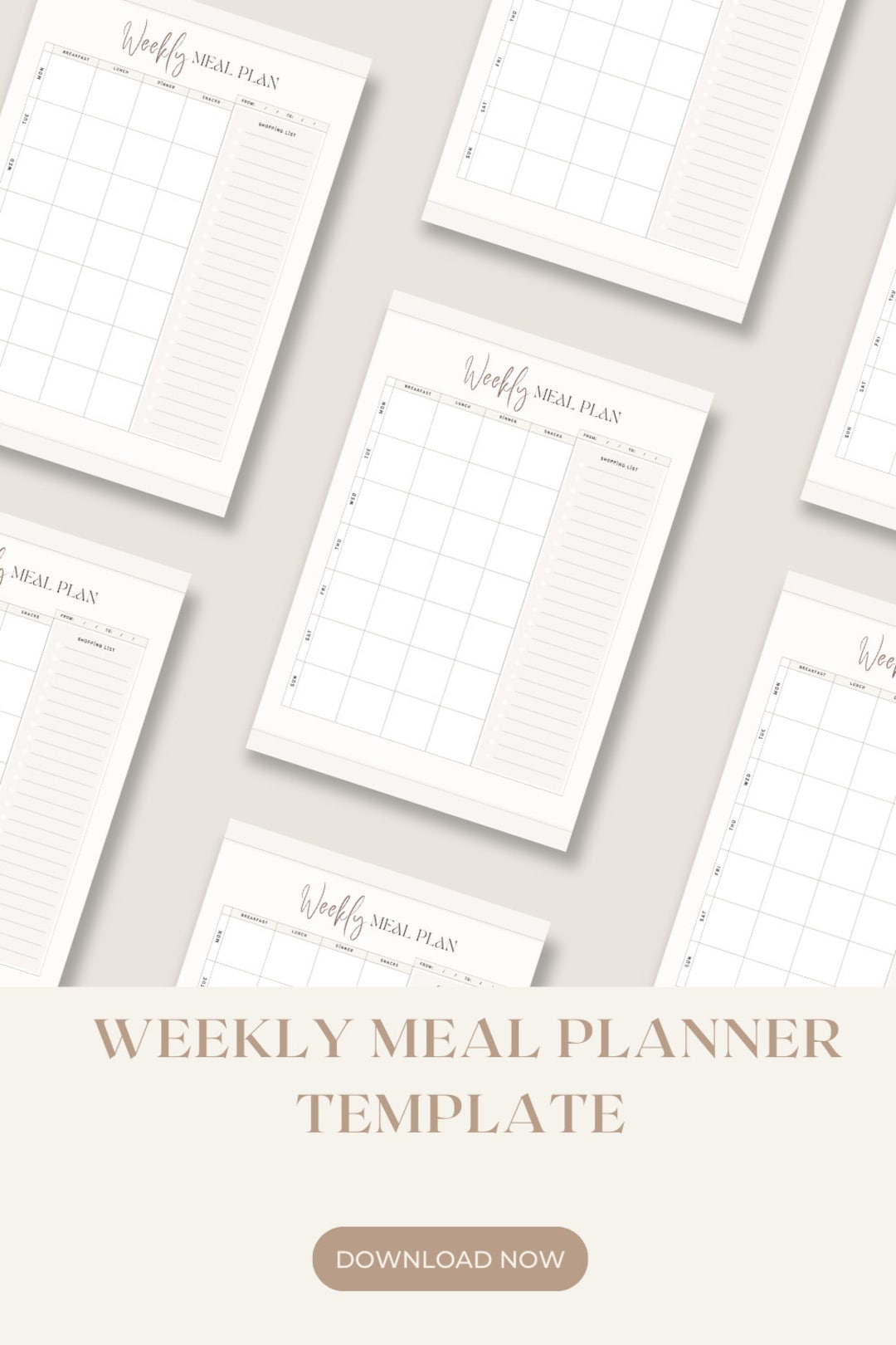 Weekly Meal Planner L Reusable Weekly Planner L Digital Download L ...