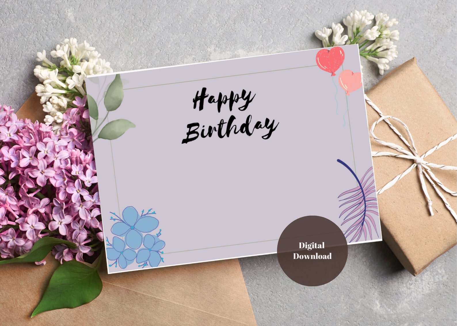 Birthday Card Printable | Digital Birthday Cards | Printable Birthday ...