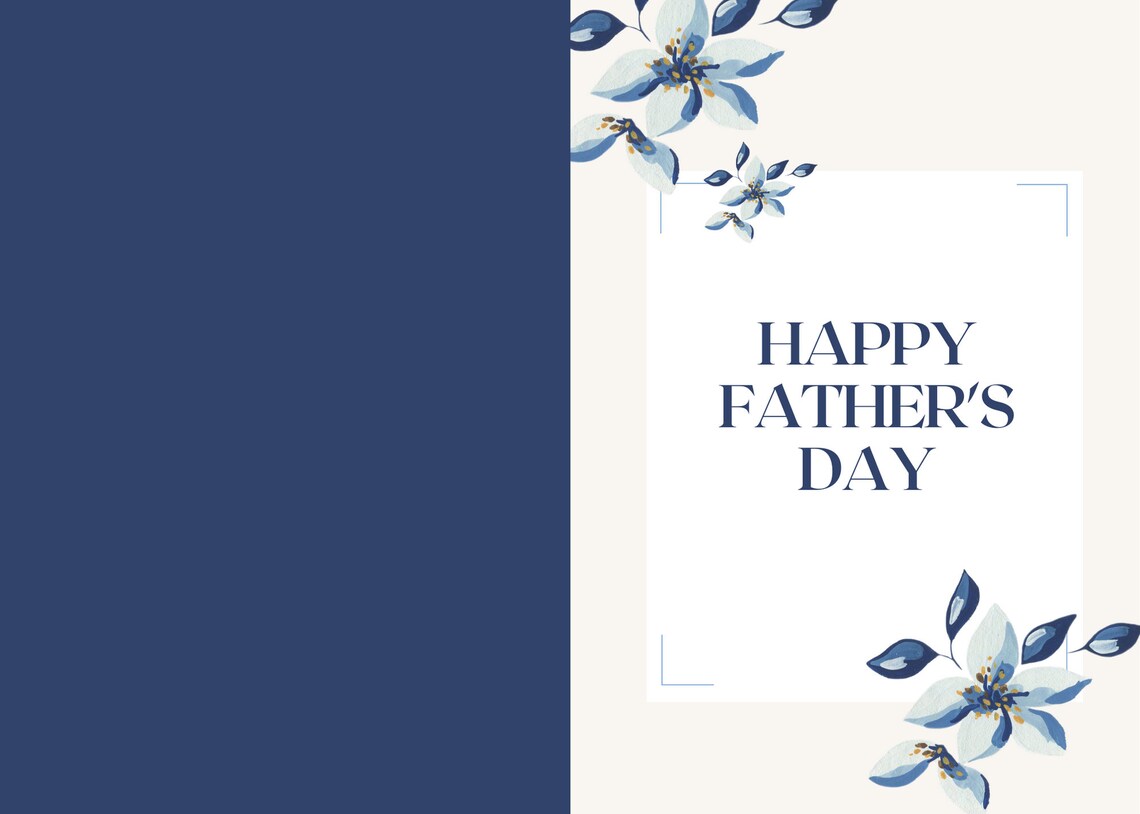 Happy Father's Day Printable Card / Instant Download PDF / Father's Day ...
