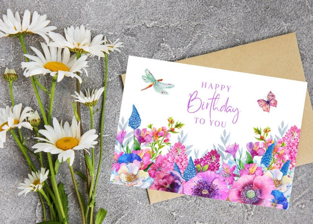 Birthday Card Printable | Digital Birthday Cards | Printable Birthday ...