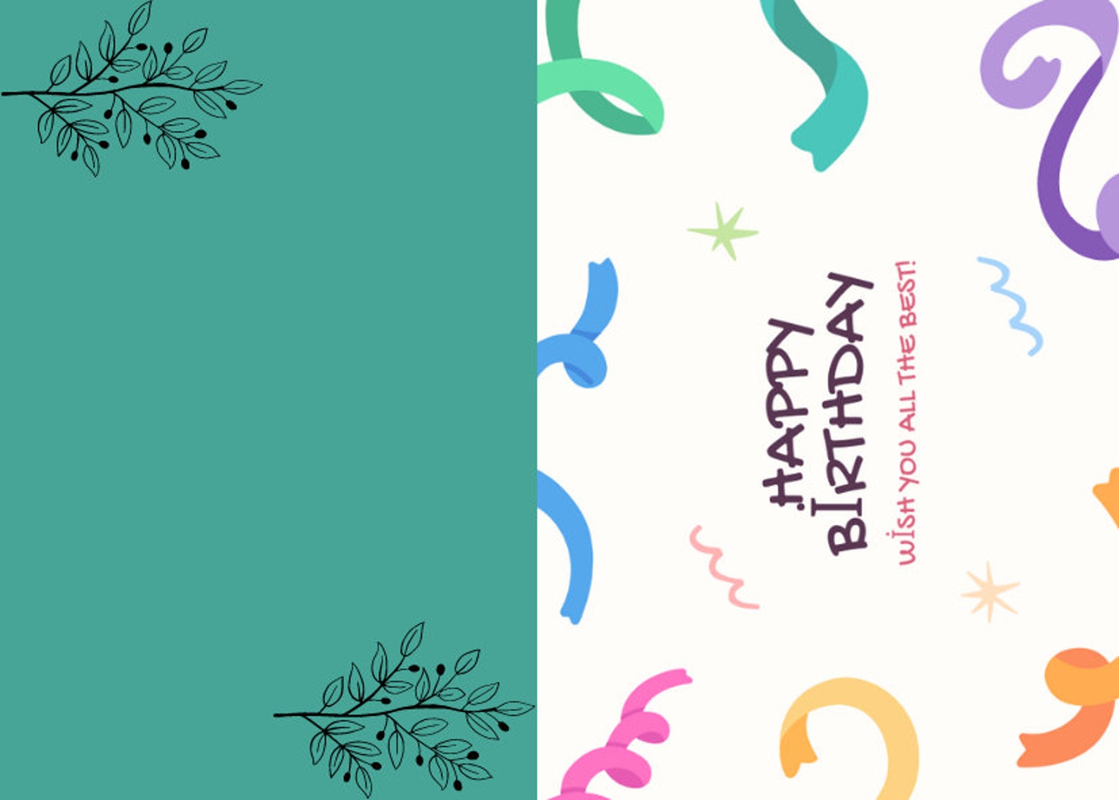 Birthday Card Printable Digital Birthday Cards Printable Birthday Card ...