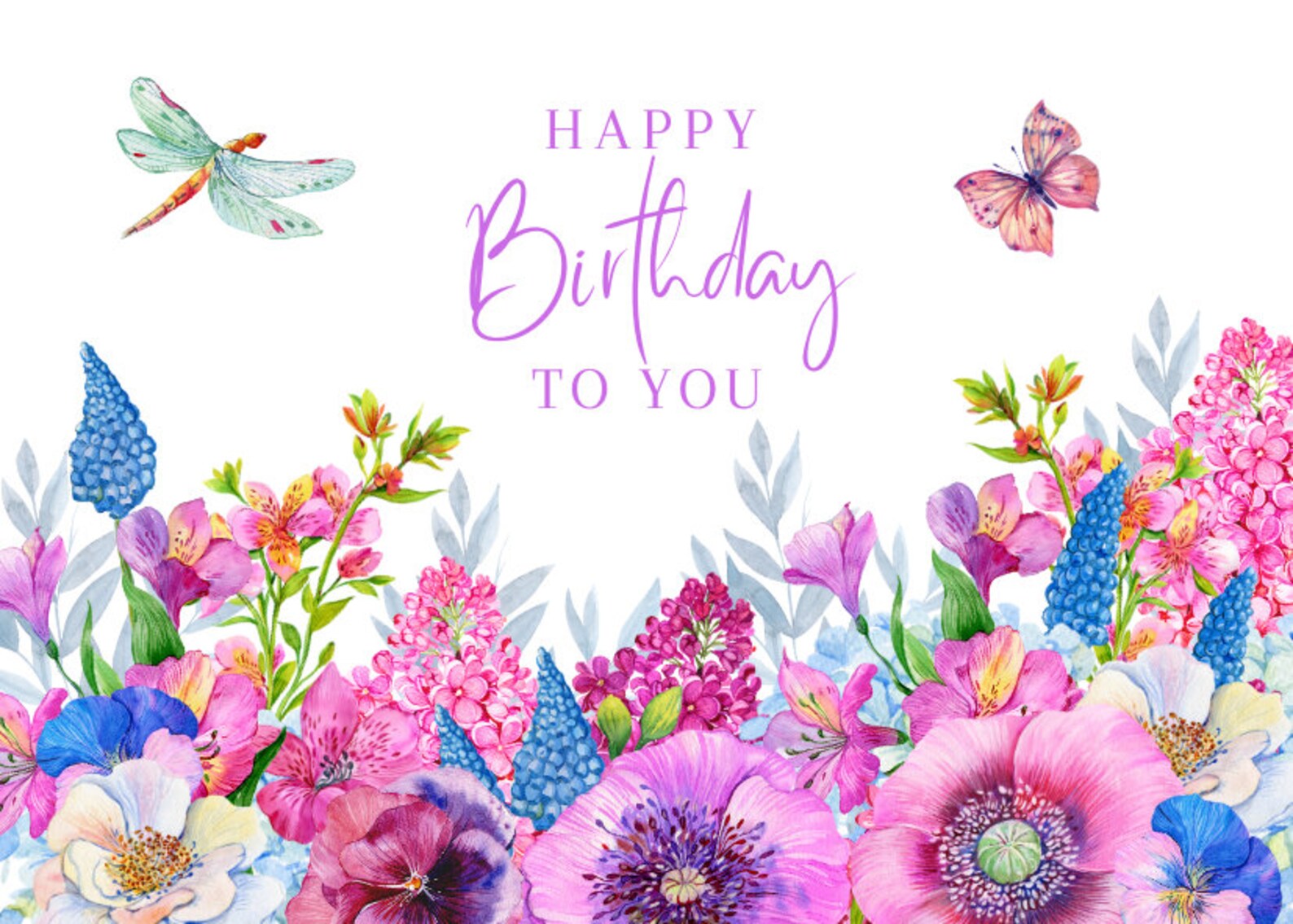 Birthday Card Printable | Digital Birthday Cards | Printable Birthday ...