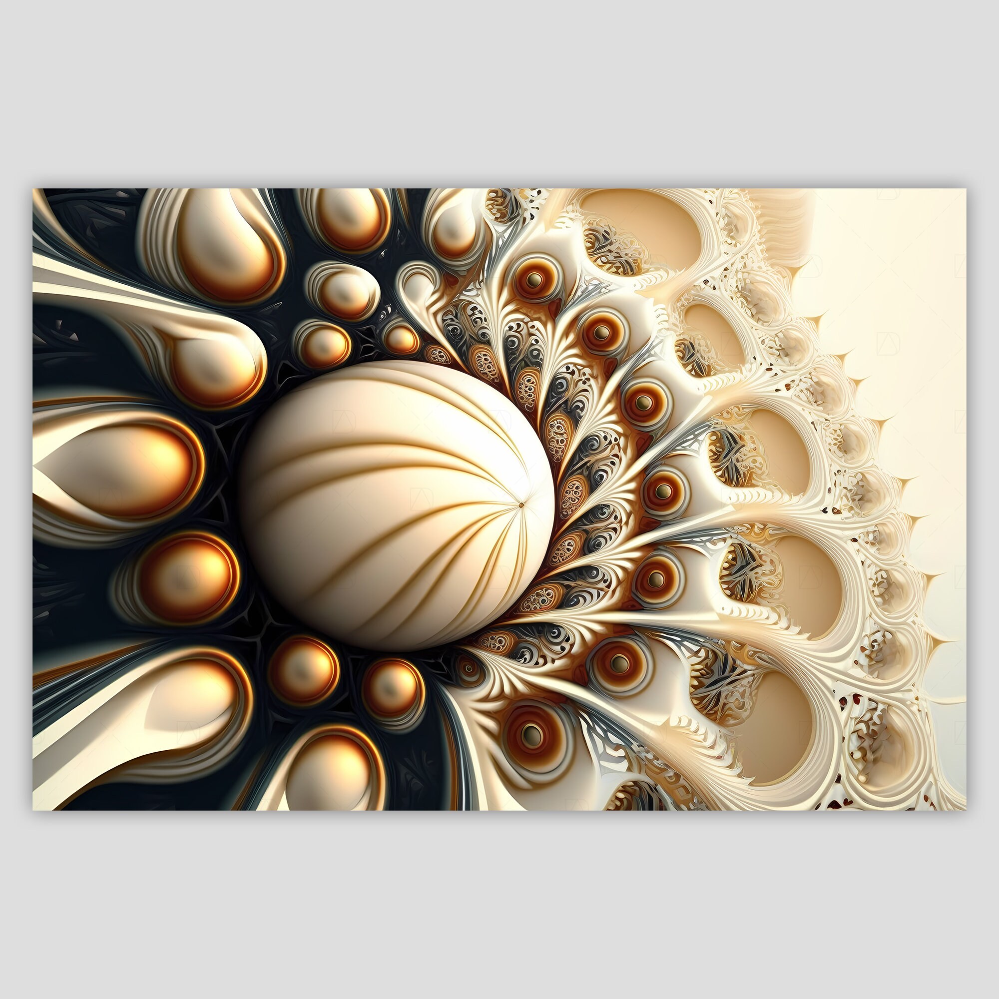 Abstract Fibonacci With Harmonious Colors - Canvas Picture #F19 - Etsy