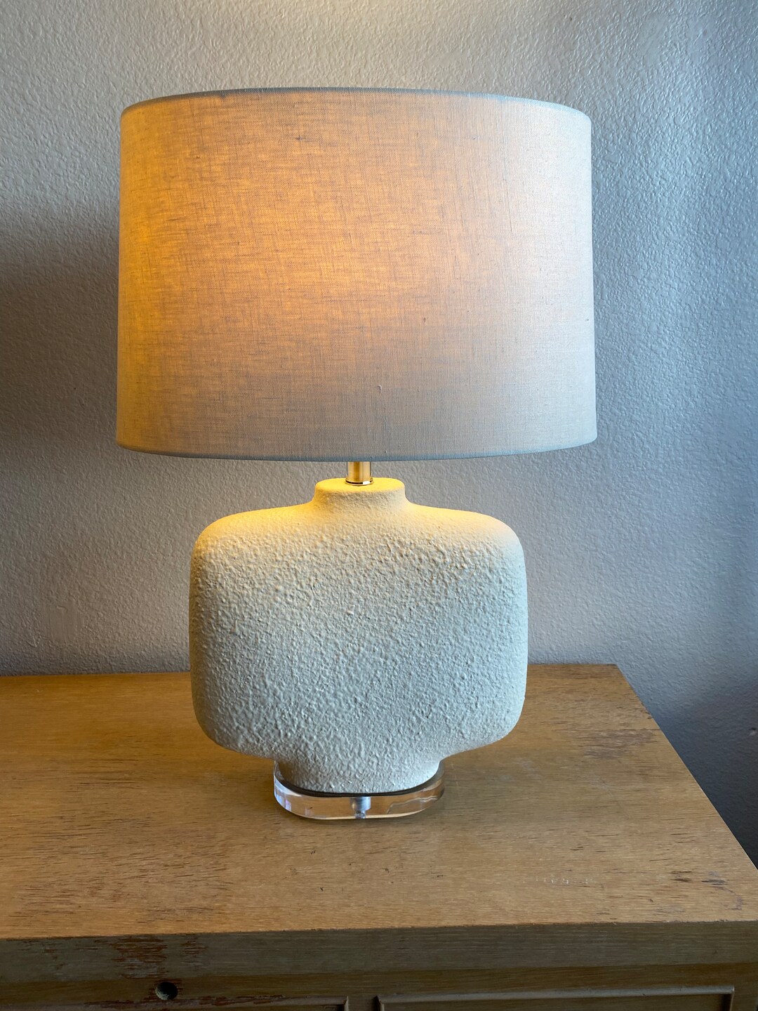 Rare Atomic Midcentury Square Plaster Lamp - Etsy