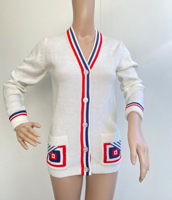 Vintage Tennis Cricket Cardigan Small - Gem