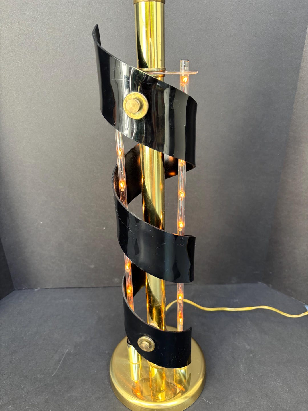 70s Helix Wave Table Lamp-free Shipping - Etsy