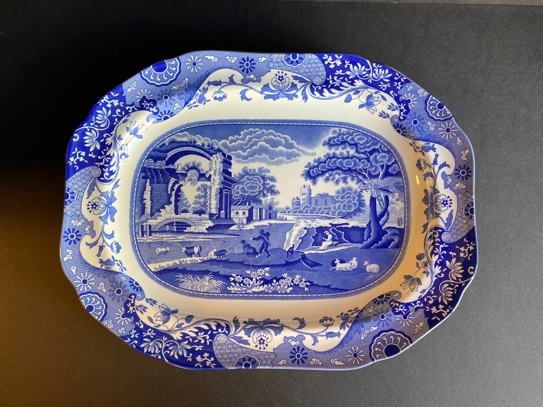Mint Spode Blue Italian 14" Rectangular Platter - Etsy